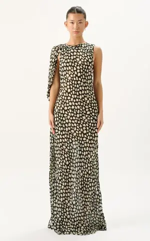 ROAME Fallon Drape Maxi Dress