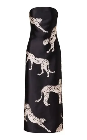 ROAME Pasca Cheetahl Strapless Maxi Dress - Print