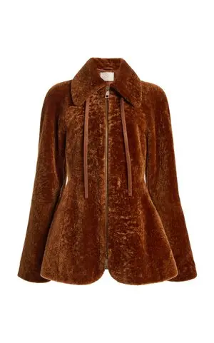 Ulla Johnson Oona Zip-up Shearling Coat - Neutral