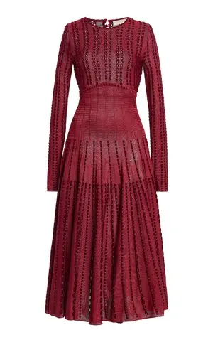 Ulla Johnson Maribel Long-sleeve Knit Maxi Dress - Red