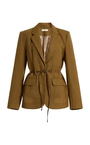 Ulla Johnson Riley Belted Recycled-wool Blazer
