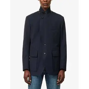 TOM FORD Single-breasted Zip-up Cotton-twill Blazer