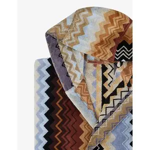 Missoni Giacomo Hooded Cotton-terry Robe - Black Multicolour