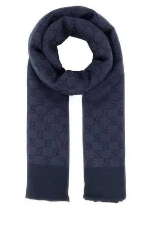 Gucci Embroidered Wool Blend Foulard - Multicolor