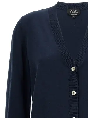 A.p.c. Logo Detailed V-neck Cardigan