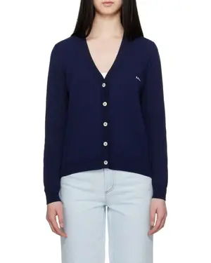 A.p.c. Logo Detailed V-neck Cardigan