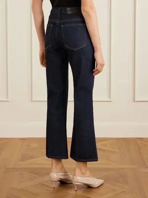 Khaite Clara Mid-rise Flared Jeans - Indigo