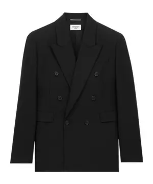 Saint Laurent Jacket In Wool - Black