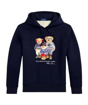 Ralph Lauren Polo Polo Bear Print Hoodie - Navy