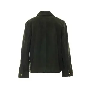 Max Mara S Abisso" Leather Shirt Jacket - Green