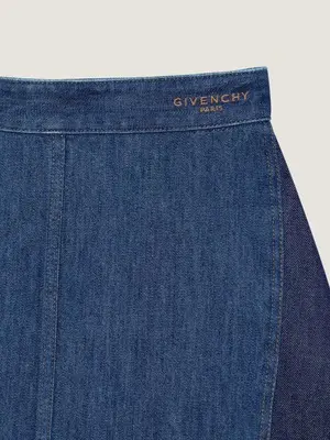 Givenchy Mini Cocoon Skirt In Denim