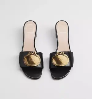 Dior Médaillon Buckle Heeled Slide
