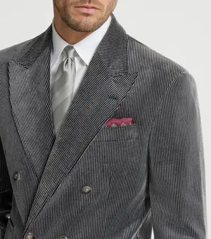 Brunello Cucinelli Silk Medallion Pocket Square - Red