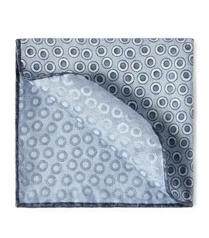 Brunello Cucinelli Silk Polka-dot Pocket Square - Blue