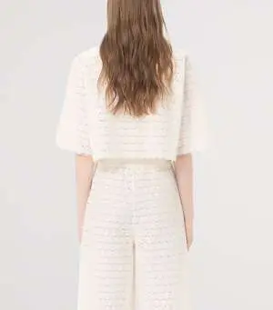 Valentino Garavani Cropped Broderie Anglaise Shirt - Ivory