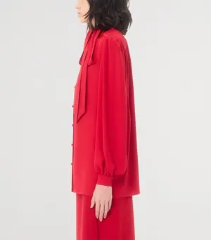 Valentino Garavani Tie-detail Silk Blouse