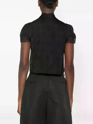Sandro Lace-trimmed Paisley Jacquard Shirt