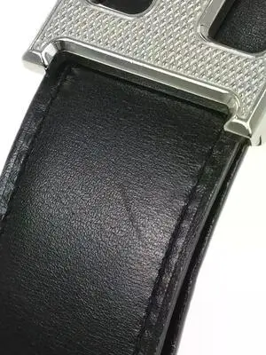 Hermès Constance Reversible Belt With Guilloché H Buckle - Black