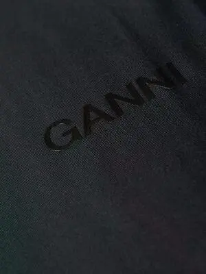 GANNI Chest Logo-print Swimsuit