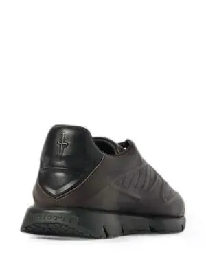 Paciotti Crocodile-effect Leather Sneakers
