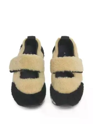 Marni Shearling Two-tone Sneakers - Neutrals