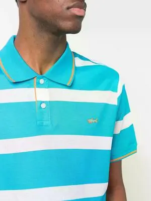 Paul & Shark Organic Cotton Striped Polo Shirt