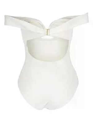 Zimmermann Lexi Off-shoulder One-piece Swimsuit