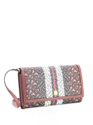 Burberry Tb Flap Bag Monogram E-canvas Small Shoulder Bag