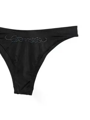 Frankies Bikinis X Jennie Dove Beaded Logo Bikini Bottoms