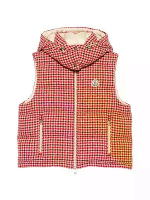 Moncler Houndstooth Pattern Padded Gilet