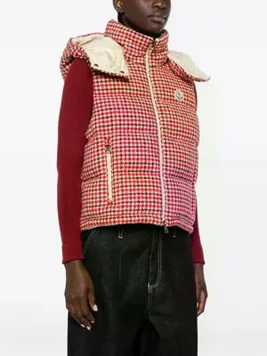 Moncler Houndstooth Pattern Padded Gilet
