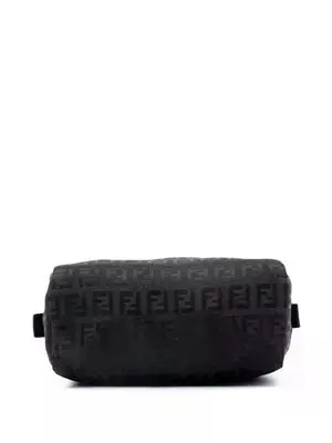 Fendi Mini Zucchino Canvas Handbag - Black