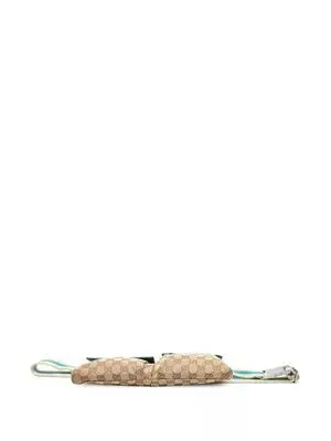 Gucci Gg Canvas Web Double Pocket Belt Bag - Blue