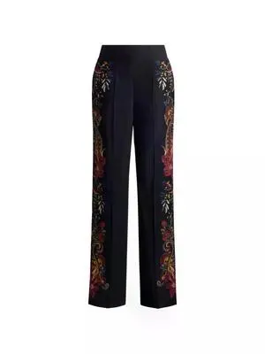 Etro Silk Paisley Print Trousers