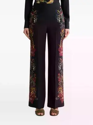 Etro Silk Paisley Print Trousers