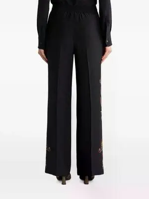Etro Silk Paisley Print Trousers