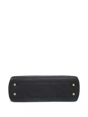 FERRAGAMO Pebbled Leather Ally Hobo Satchel