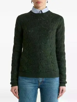 Etro Wool-blend Sweater With Paisley Detailing