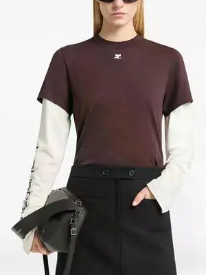 COURREGES Embroidered Logo T-shirt