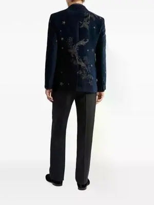 Etro Chenille Jacquard Single-breasted Jacket With Pegaso Motif