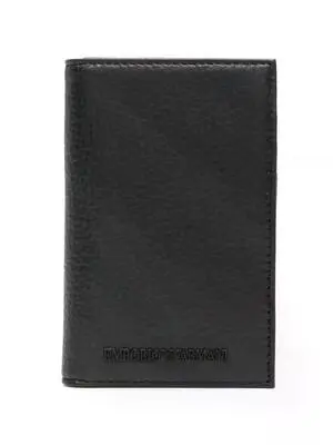 Emporio Armani Bi-fold Leather Cardholder - Black