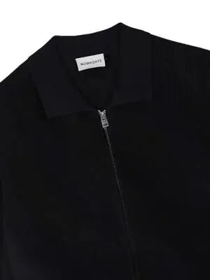 NOWADAYS Ribbed Knit Zip-up Cardigan