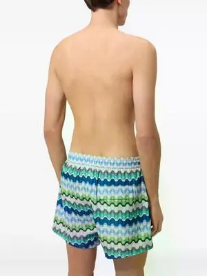Missoni Zigzag Print Swim Shorts - Blue