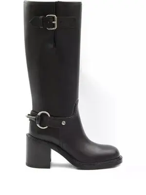 Gucci 70mm Leather Buckle Boots