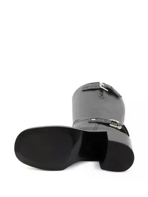Gucci 70mm Leather Buckle Boots