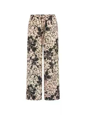 SOLAQUA Giulia Floral-print Wide Leg Trousers