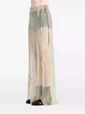 ANN DEMEULEMEESTER Embroidered Wrap Maxi Skirt