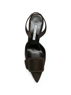Manolo Blahnik Maysli Slingback Pumps - Brown
