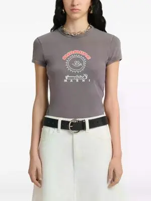 Marni Sunshine Print Cotton T-shirt - Grey