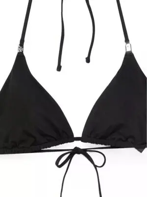 Tory Burch Logo Plaque Triangle Bikini Top